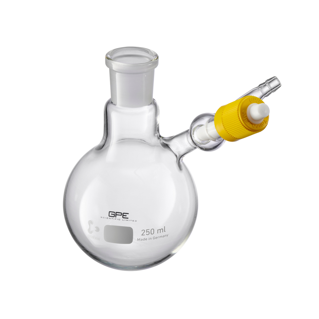 J Young Schlenk Flasks (Round Bottom, Fine Thread Tap, Socket) | Scilogex